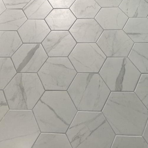 Gios Graphite Hexagon 8-in x 10-in Matte Porcelain Floor and Wall Tile ...