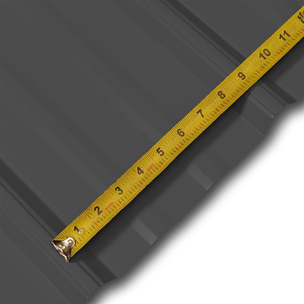 8 ft. Classic Rib Steel Roof Panel in Charcoal – Super Arbor