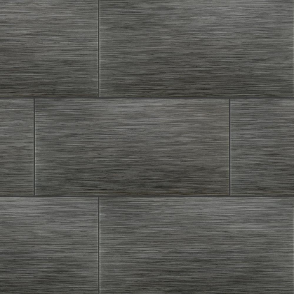 MSI Metro Gris 12 in. x 24 in. Matte Porcelain Floor and Wall Tile (16 ...