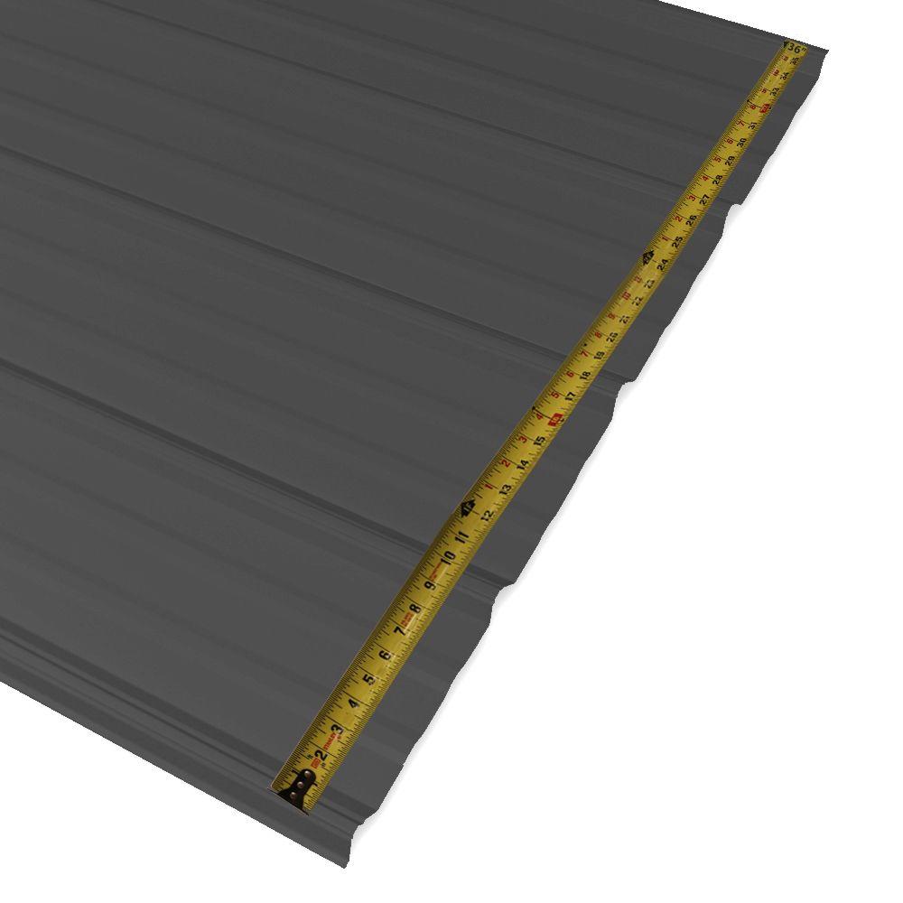 14 ft. Classic Rib Steel Roof Panel in Charcoal – Super Arbor